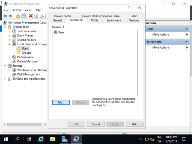 Thêm local users trong windows server 2019 | Hotline: 0972710812