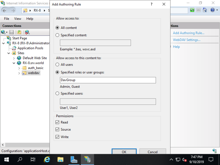 Cài đặt và cấu hình WebDAV trên IIS | Hotline: 0972710812