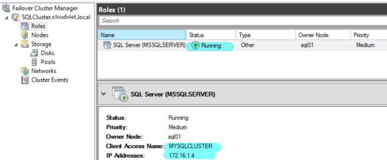 CÀI ĐẶT VÀ CẤU HÌNH FAILOVER CLUSTER SQL SERVER 2012 | Hotline: 0972710812